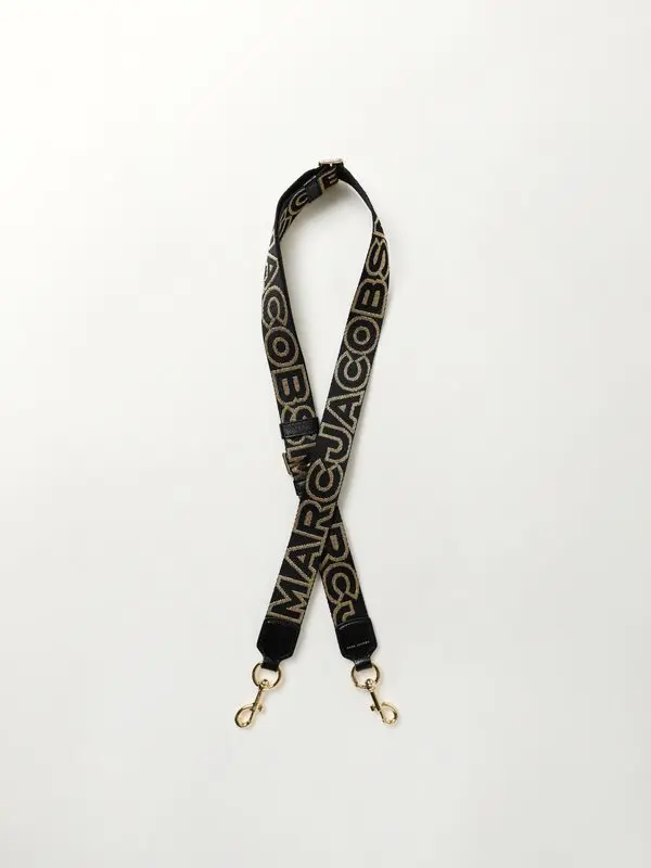 Marc Jacobs Logo Jacquard Shoulder Strap - Black