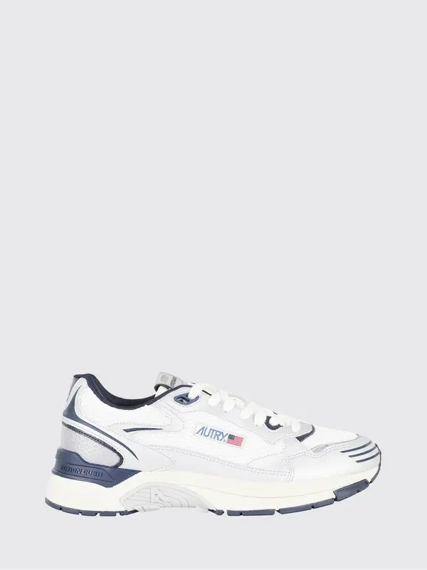 AUTRY Hyperway Sneakers In Synthetic Leather And Mesh - Silver