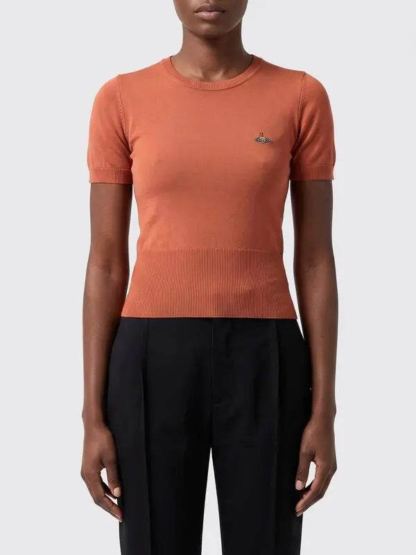 VIVIENNE WESTWOOD Orb Logo Cotton T-shirt - Orange