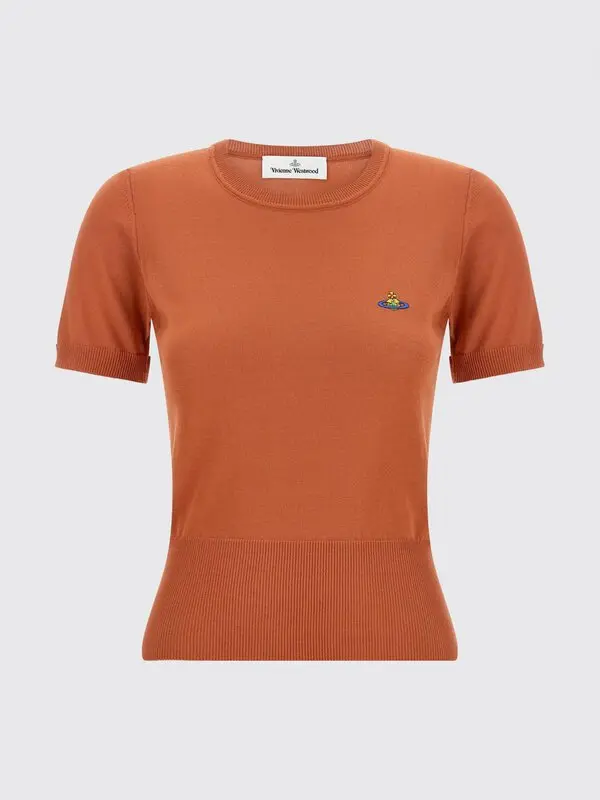VIVIENNE WESTWOOD Orb Logo Cotton T-shirt - Orange