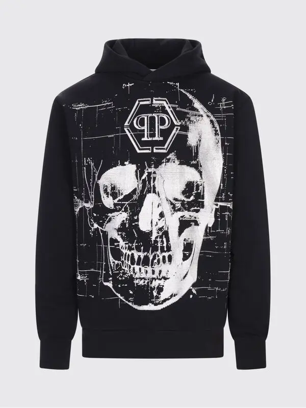 Philipp Plein Graphic Skull Print Hoodie