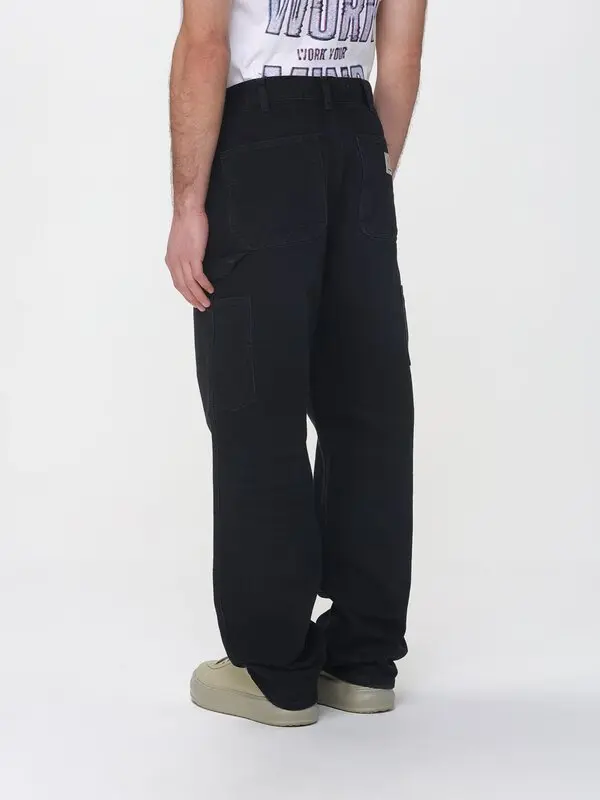 Carhartt Work In Progress Wide Leg Single Knee Denim Jeans - Black