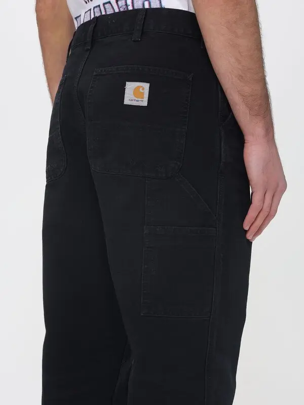 Carhartt Work In Progress Wide Leg Single Knee Denim Jeans - Black