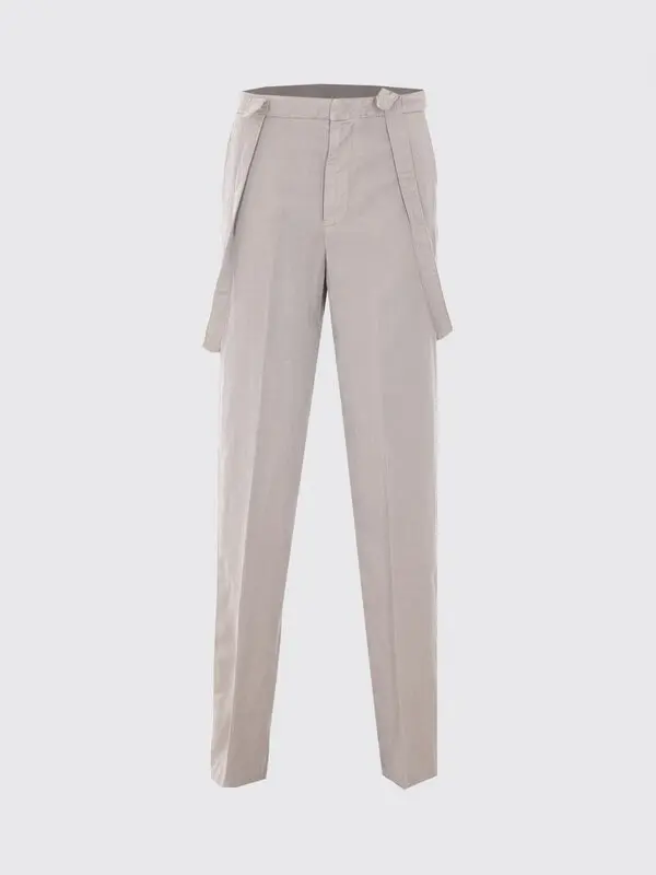 DONDUP Slim Fit Linen Blend Trousers With Braces