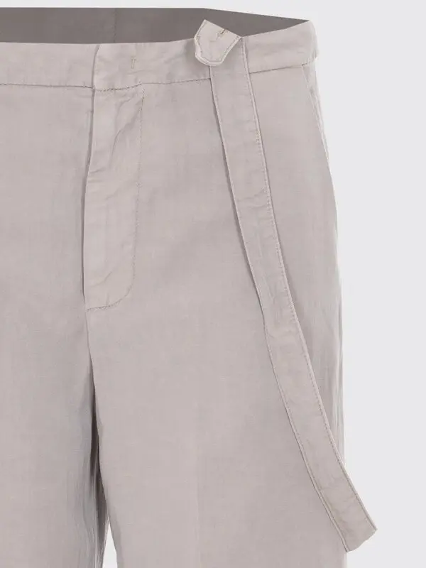 DONDUP Slim Fit Linen Blend Trousers With Braces