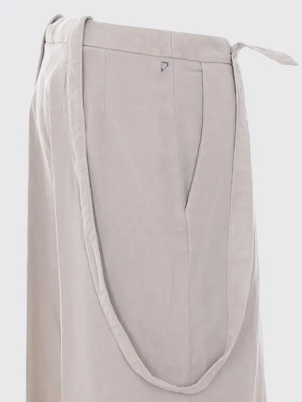 DONDUP Slim Fit Linen Blend Trousers With Braces