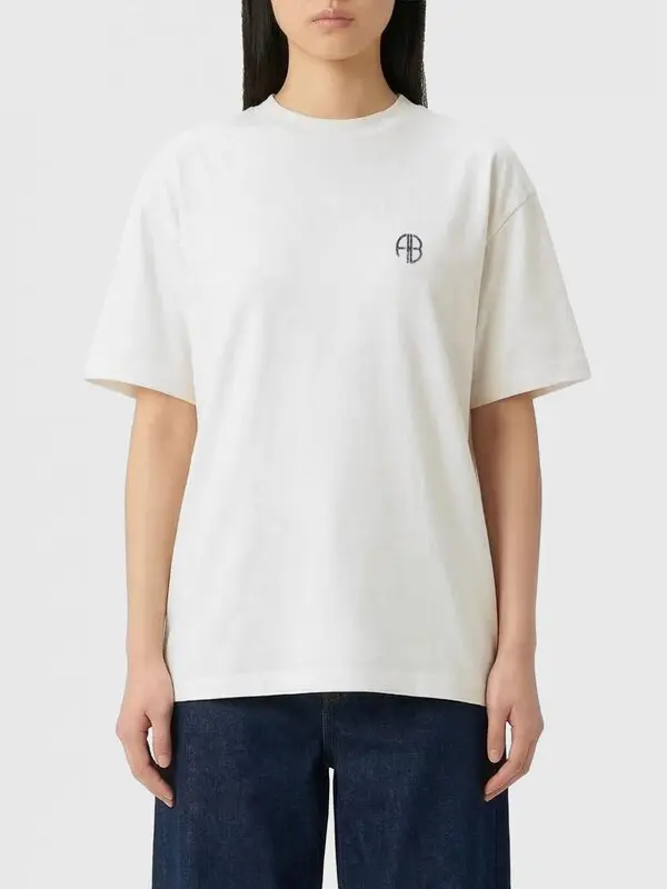 ANINE BING Relaxed Fit Cotton T-shirt - White