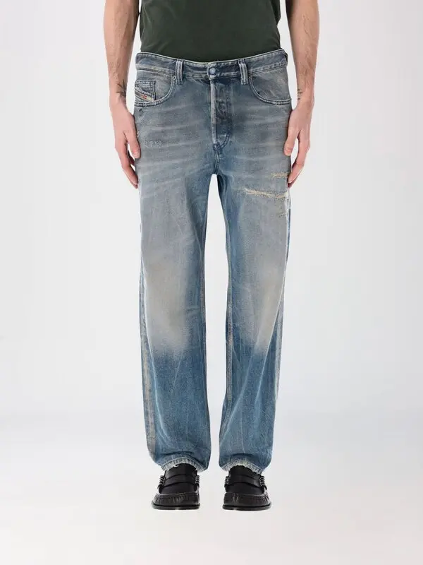 DIESEL® D-macs Used-effect Cotton Denim Jeans