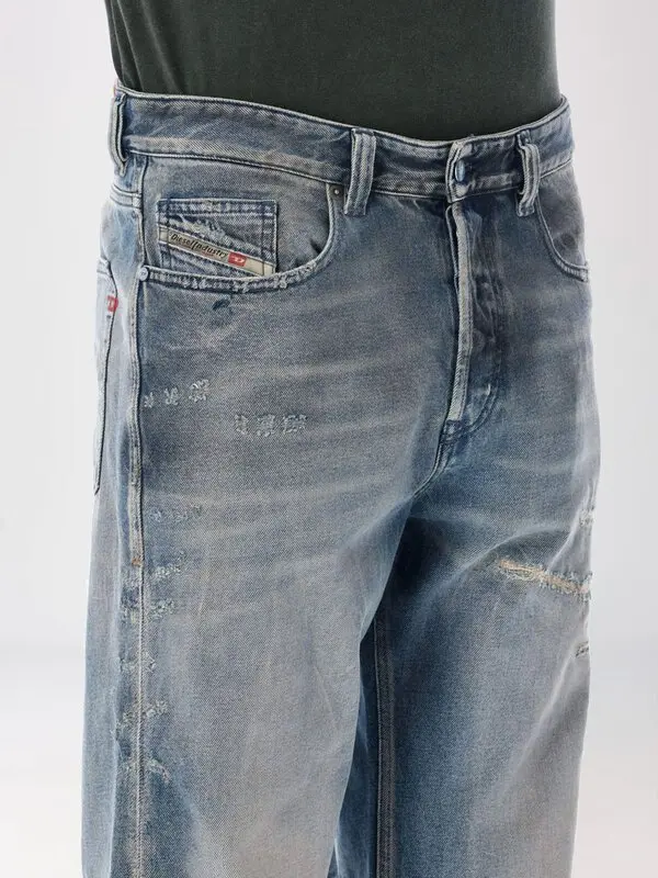 DIESEL® D-macs Used-effect Cotton Denim Jeans