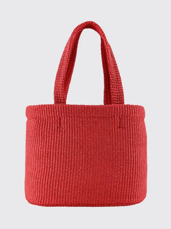 JIMMY CHOO East-west Raffia Beach Tote With Embroidered Logo - Ruby
