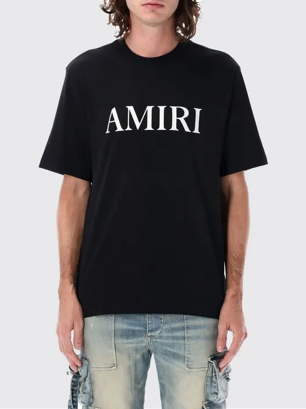 Amiri Crewneck Cotton T-shirt With Contrasting Printed Logo