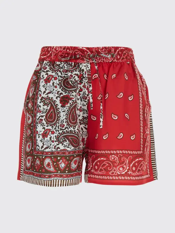 PAROSH P.a.r.o.s.h. Bandana Print Silk Shorts
