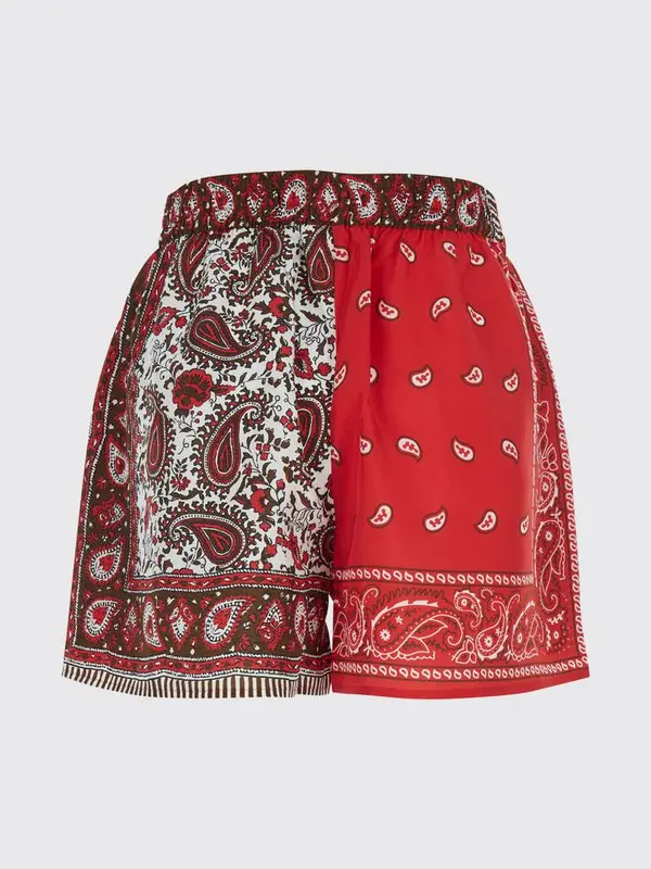 PAROSH P.a.r.o.s.h. Bandana Print Silk Shorts