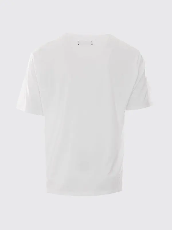 Amiri Drop Shoulder Crewneck T-shirt In Cotton And Modal Blend - White