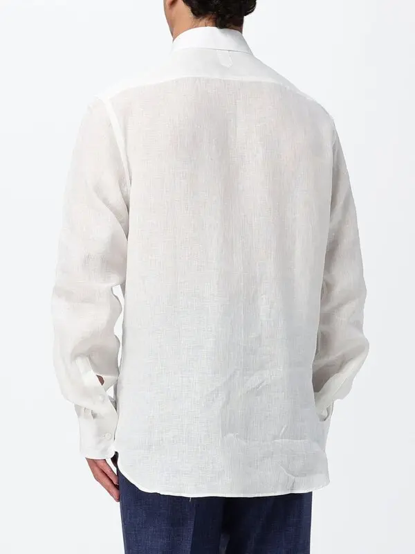 Canali Basic Linen Shirt - White