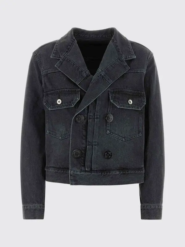 Sacai Double-breasted Denim Jacket - Black