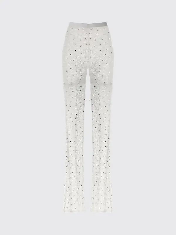 Alessandra Rich Embellished Lace Trousers