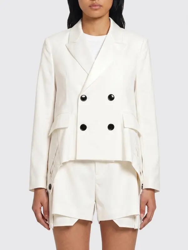 Sacai Double-breasted Wool Blazer