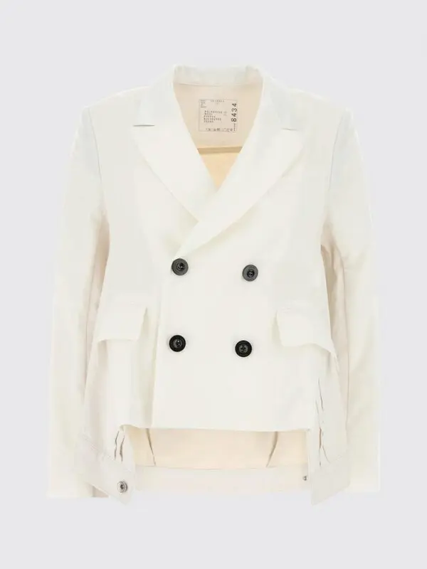 Sacai Double-breasted Wool Blazer