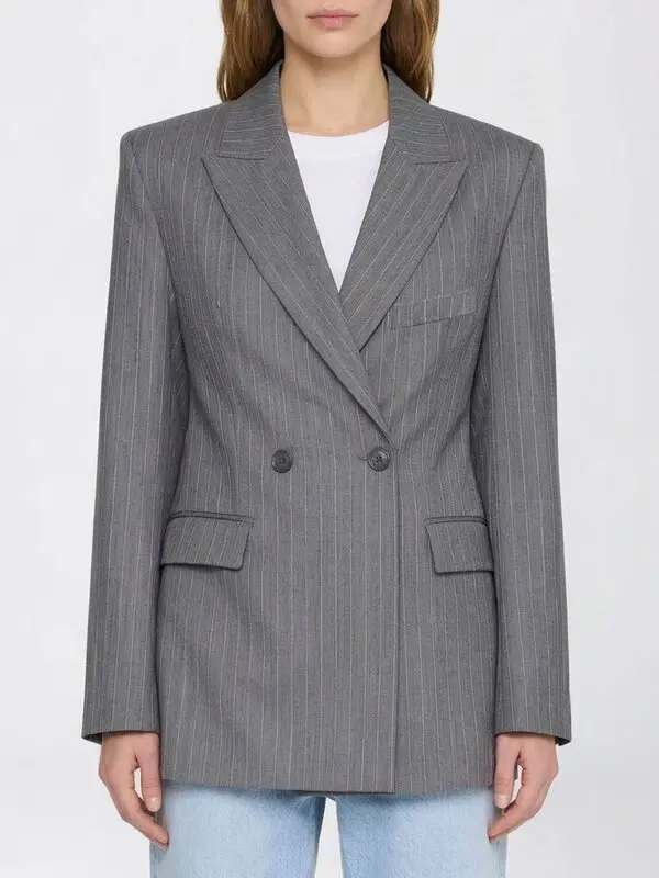 ANINE BING Double-breasted Wool Blend Blazer