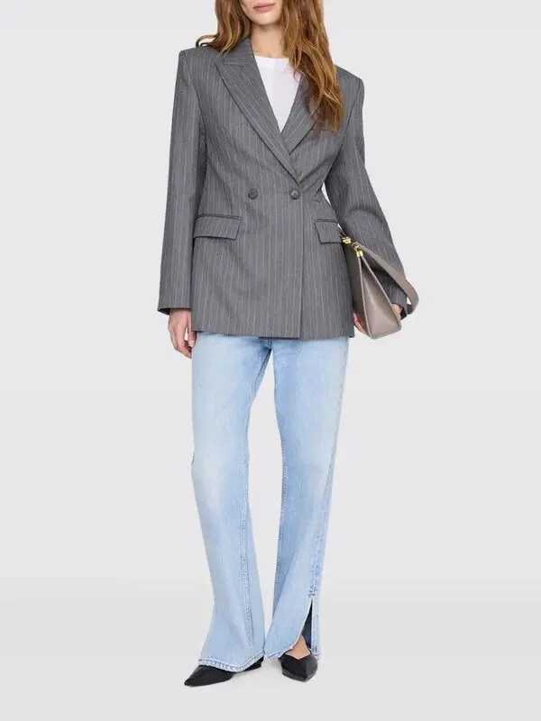 ANINE BING Double-breasted Wool Blend Blazer