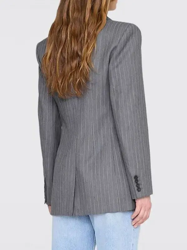 ANINE BING Double-breasted Wool Blend Blazer