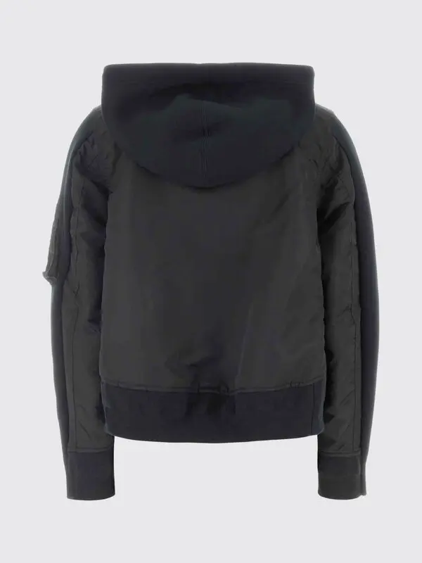Sacai Cotton Blend Hoodie - Black