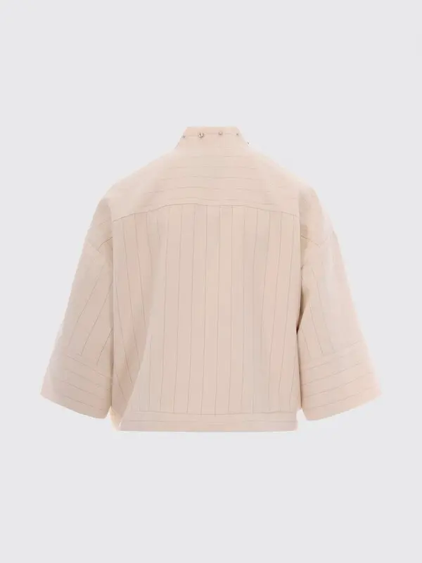 Liu Jo Pinstriped Viscose Blend Jacket