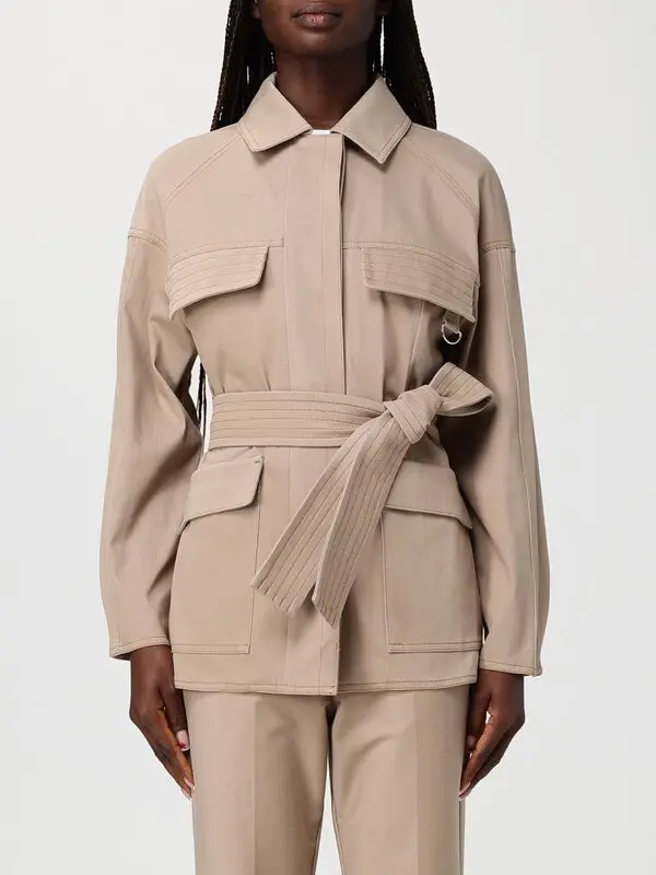 Max Mara Safari Jacket With Belt - Beige