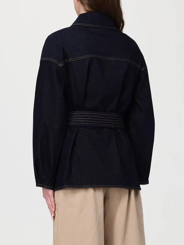 Max Mara Safari Jacket With Belt - Blue
