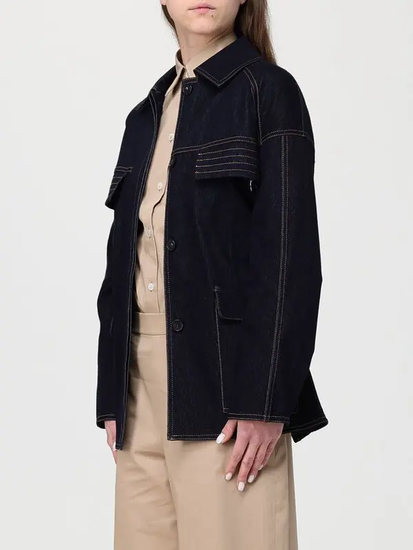 Max Mara Safari Jacket With Belt - Blue