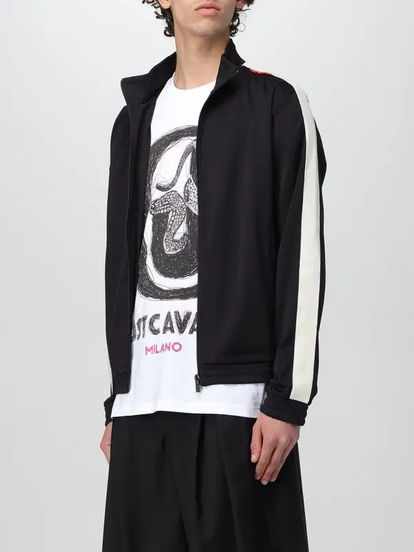 Just Cavalli Zip-up Track Jacket With Contrast Stripes
