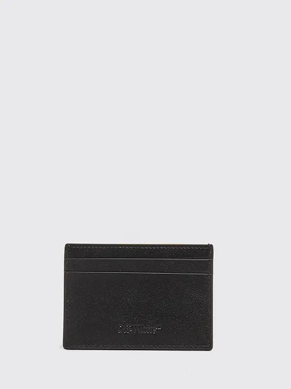 Off-White Leather Card Holder With Logo