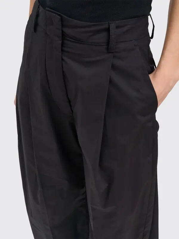 THELATEST Cotton Wide-leg Trousers - Black