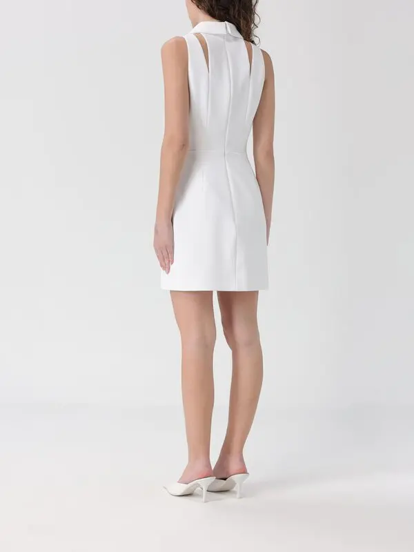 Elisabetta Franchi Double Crepe Mini Dress - Ivory