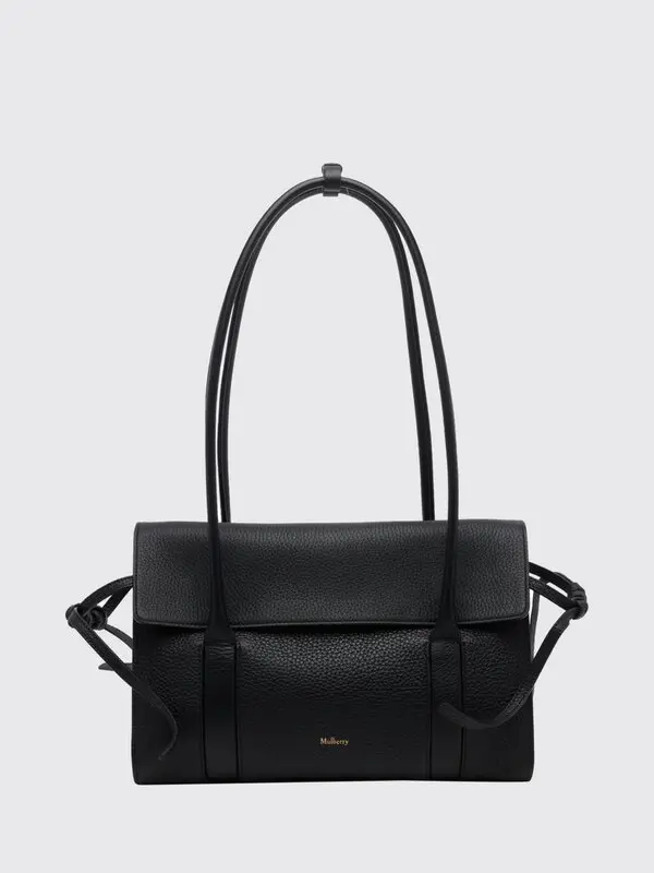 Mulberry Soft Bayswater Shoulder Bag In Grained Calf Leather - Black