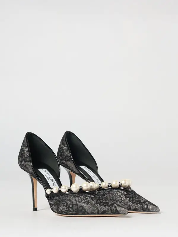JIMMY CHOO Aurelie Embellished Lace Pumps