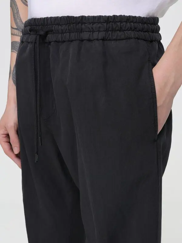 DONDUP Cotton Blend Drawstring Pants - Black