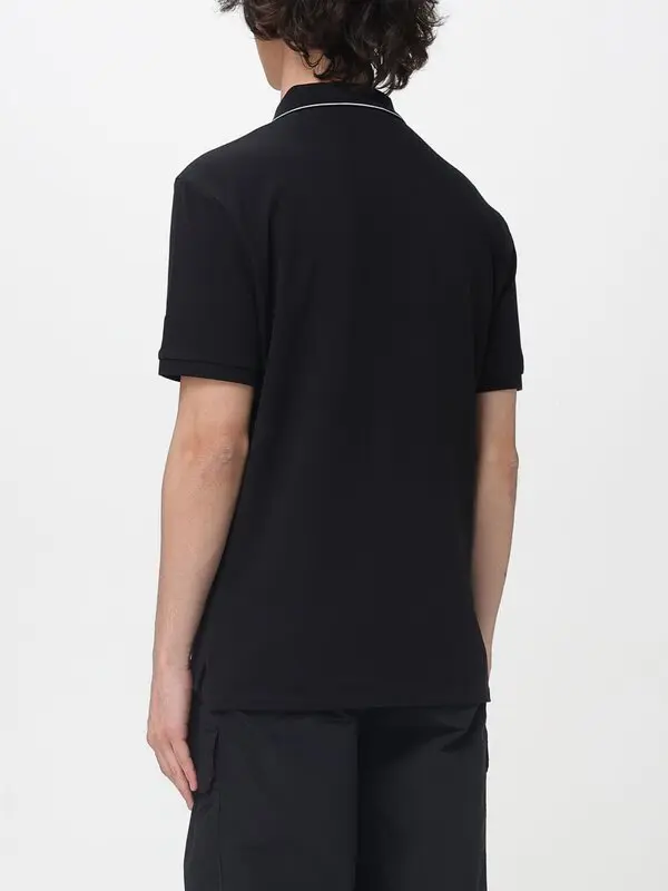 C.P. COMPANY Cotton Polo Shirt With Mini Logo - Black