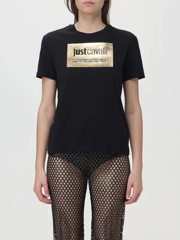 Just Cavalli T-shirt With Metallic Logo Detail