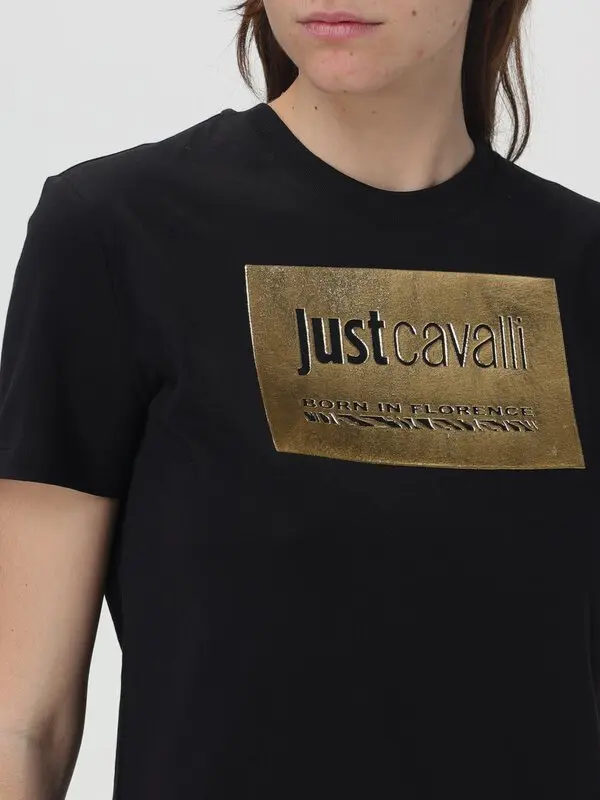 Just Cavalli T-shirt With Metallic Logo Detail
