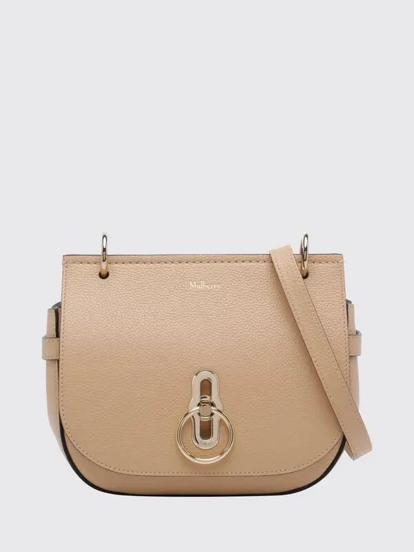 Mulberry Small Amberley Grained Calf Leather Crossbody Bag - Beige