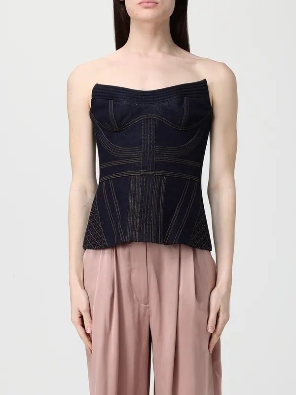 Zimmermann Denim Corset Top