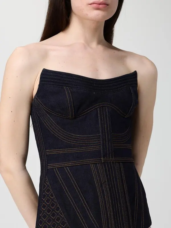 Zimmermann Denim Corset Top