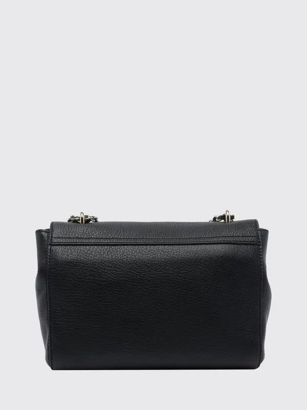 Mulberry Lily Small Crossbody Bag In Grained Leather With Chain Strap - Black