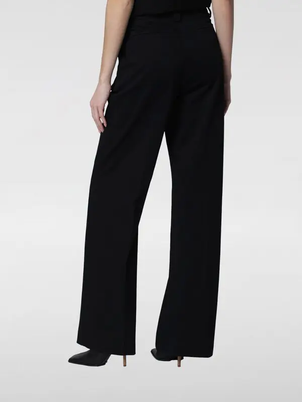 THELATEST Wide Leg Stretch Cotton Trousers - Black