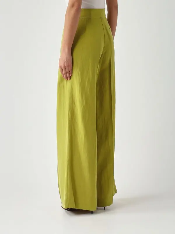 TWINSET Linen Blend Palazzo Trousers