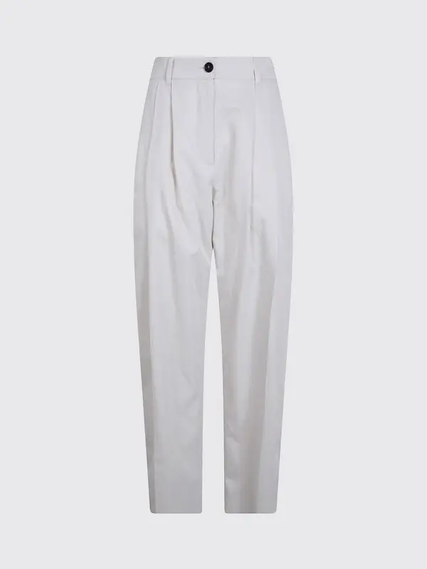 Studio Nicholson Pleated Wide-leg Trousers - White