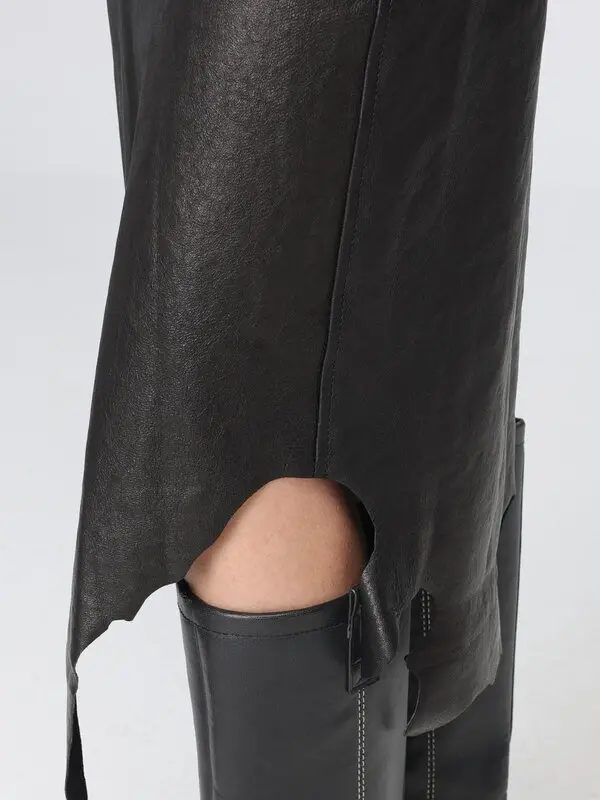 DIESEL® L-torn Nappa Leather Midi Skirt