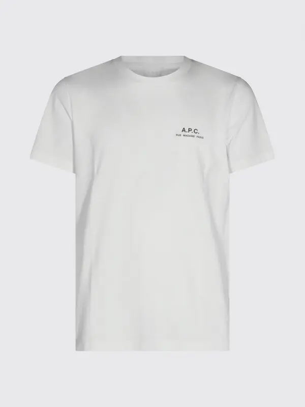 A.p.c. Cotton T-shirt With Contrast Logo On The Chest - White 1